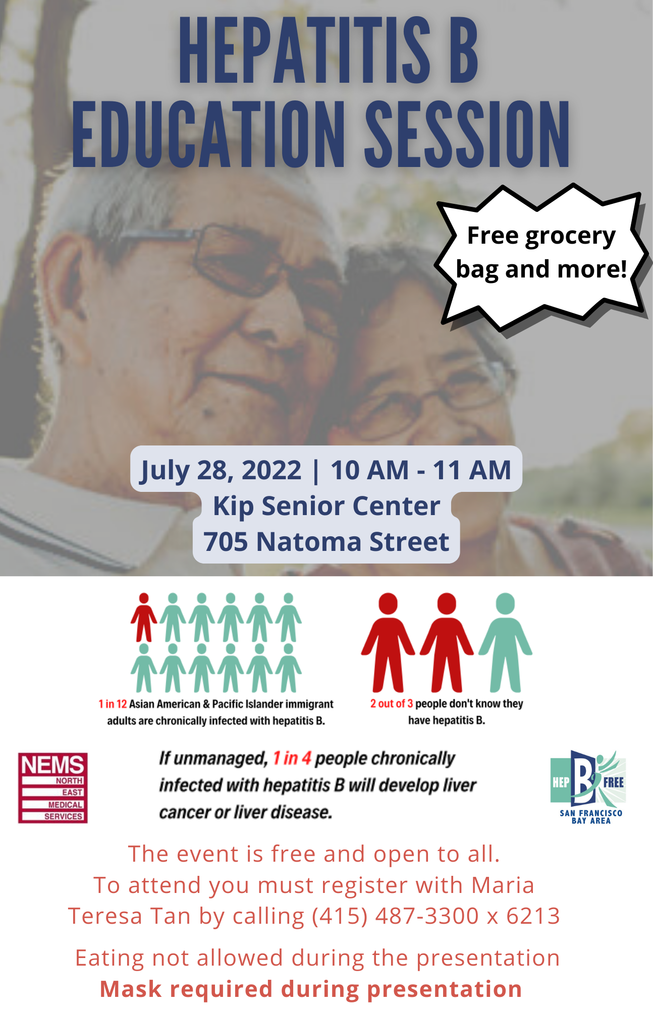 Hepatitis B Education Session at Canon Kip Senior Center - NEMS : NEMS